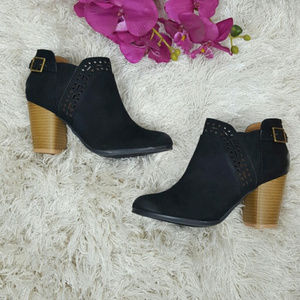 Shoes | Black Strapped Booties Oil Finshed | Poshmark